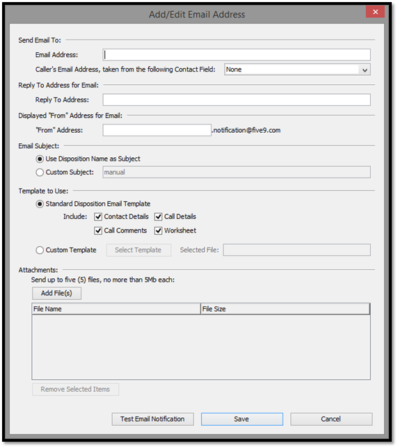 Administrator | How to Setup Email Notification on the Disposition