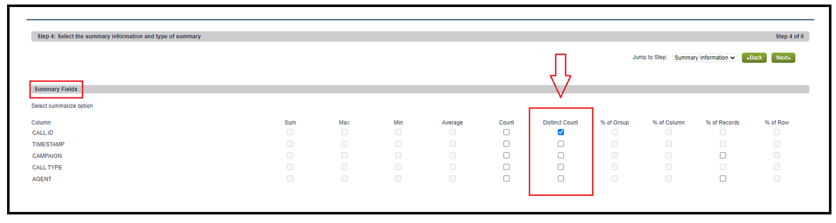 Reporting I Distinct Count Total on Summary Report