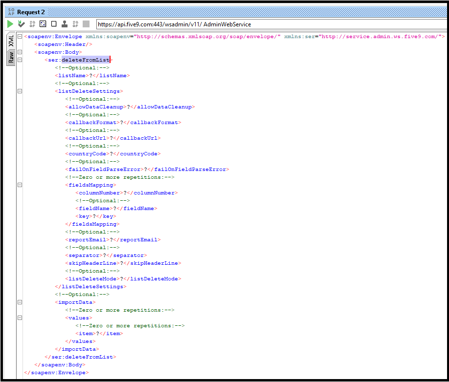 Api Deleting Records From A List Using Soap Ui 4111