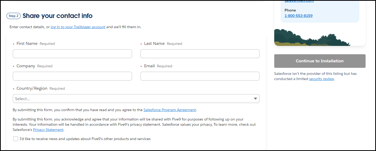 Salesforce OpenCTI | Installing the Five9 Managed Package