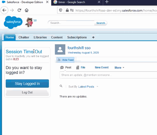 Salesforce OpenCTI | Session Expiration Behavior