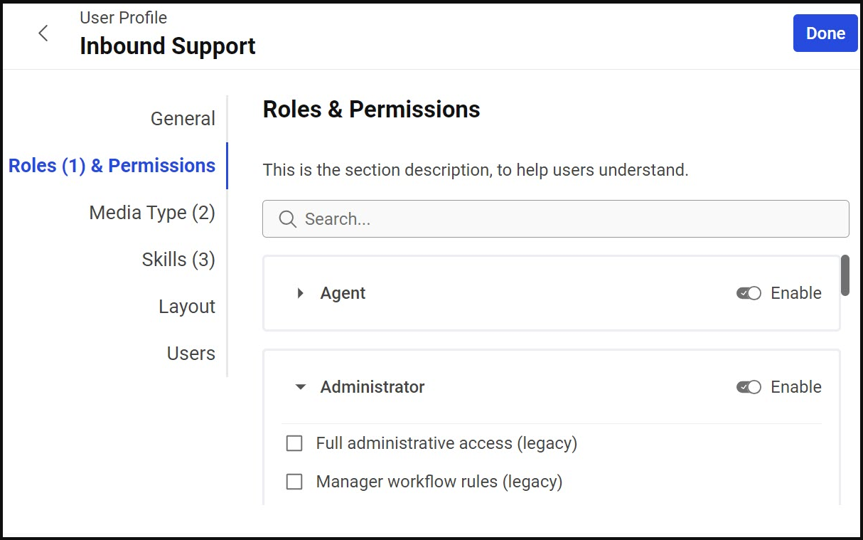 Admin Console | User Profile