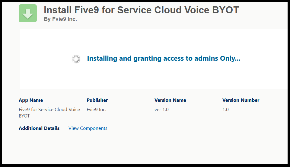 Salesforce Fusion (BYOT) | How to Install the Five9 BYOT Package