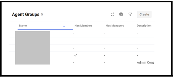 Admin Console | Agent Groups