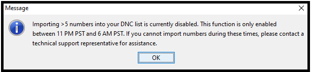 VCC | Adding/Importing/Exporting DNC Numbers/List