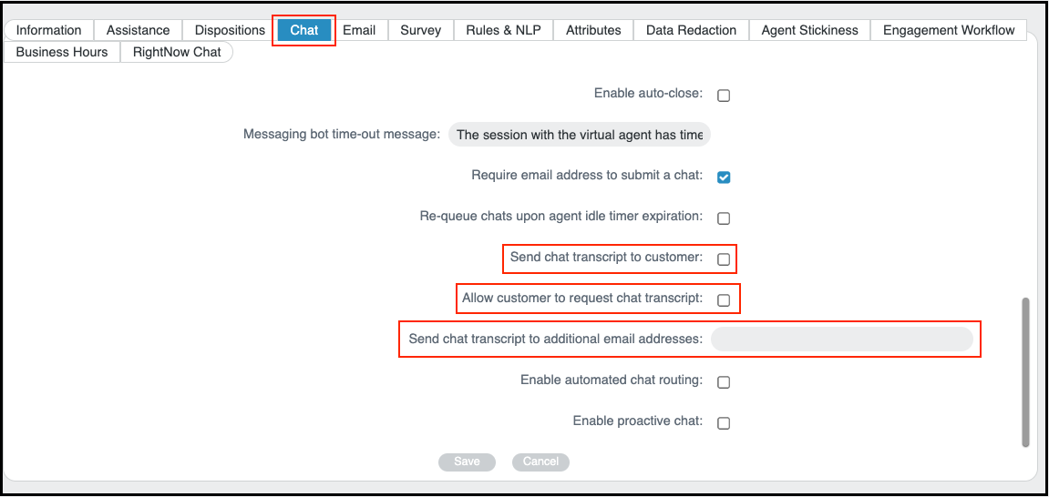 Digital Engagement | Sending Chat Transcripts to the Chat Customer