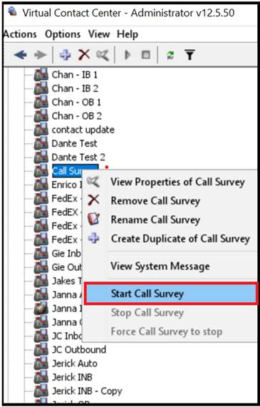 Administrator | Call Survey Feature with Condition