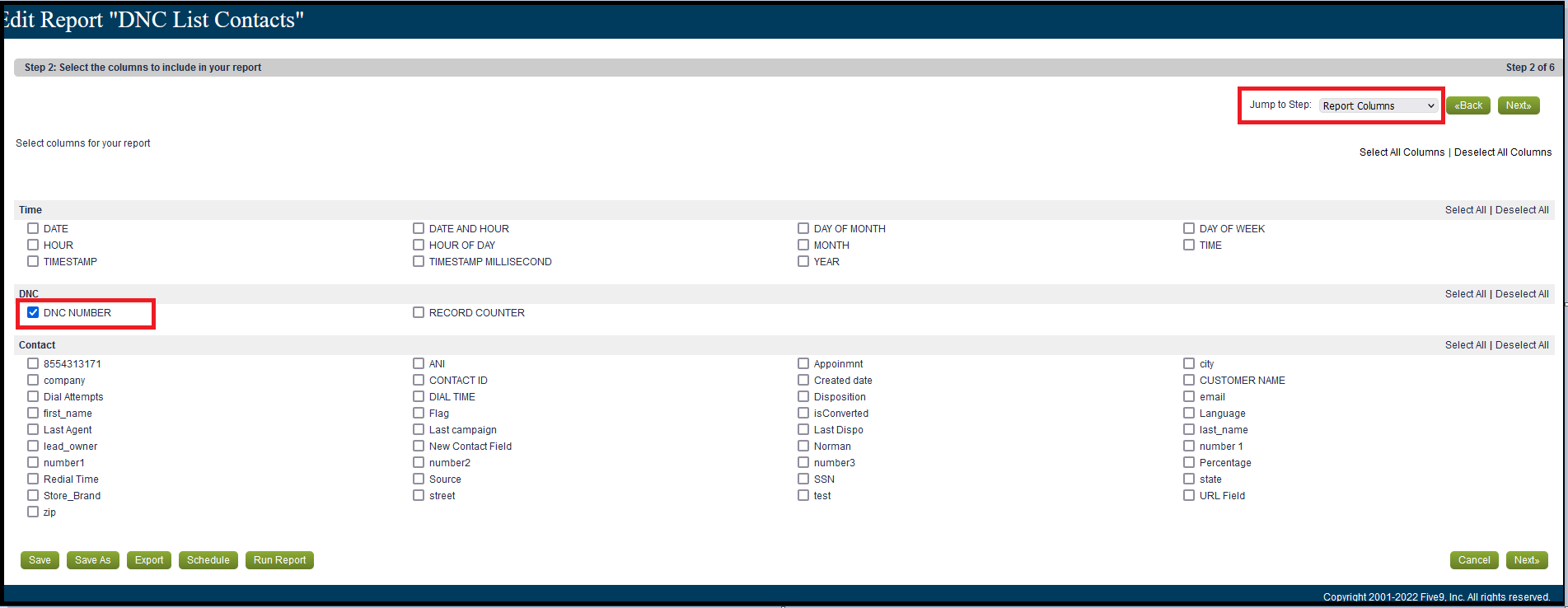 Reporting | Getting the total number of records on the DNC List Report
