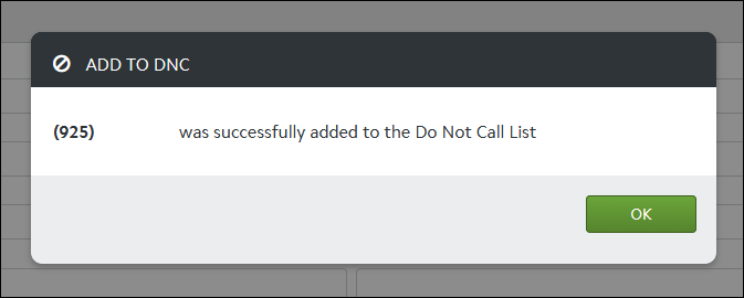 Agent | Adding a Number to the DNC list