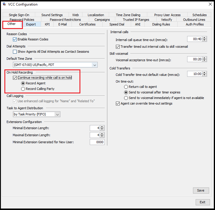 Administrator | Configuring Call Recordings