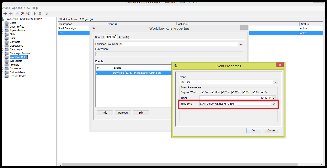 VCC | Time Discrepancy in Supervisor and Admin Application