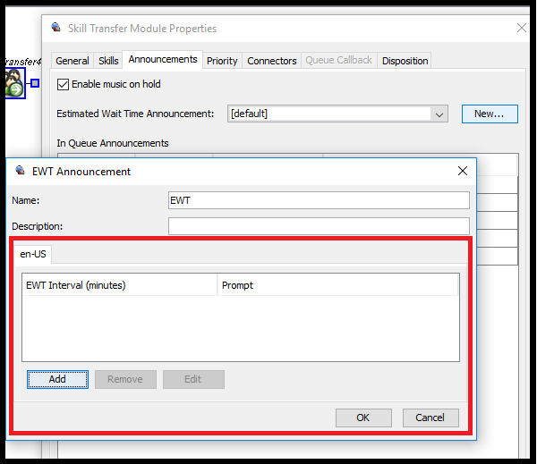 Administrator | No option to add a custom prompt under EWT announcement ...