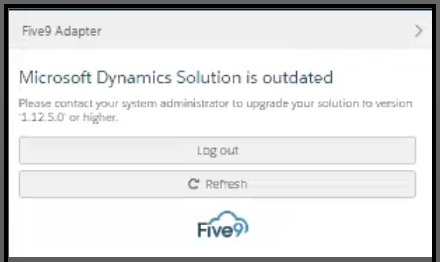 MSDynamics | "Microsoft Dynamics Solution is Outdated."