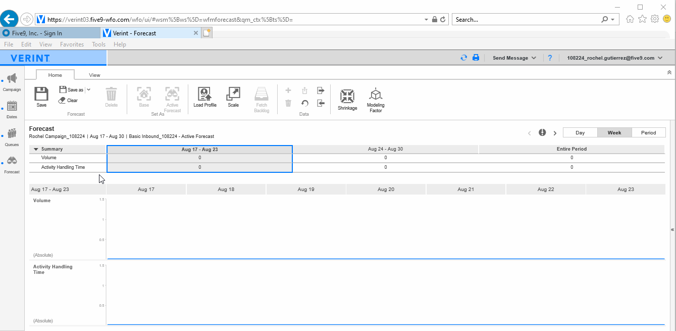 Verint | How To Create a Forecast