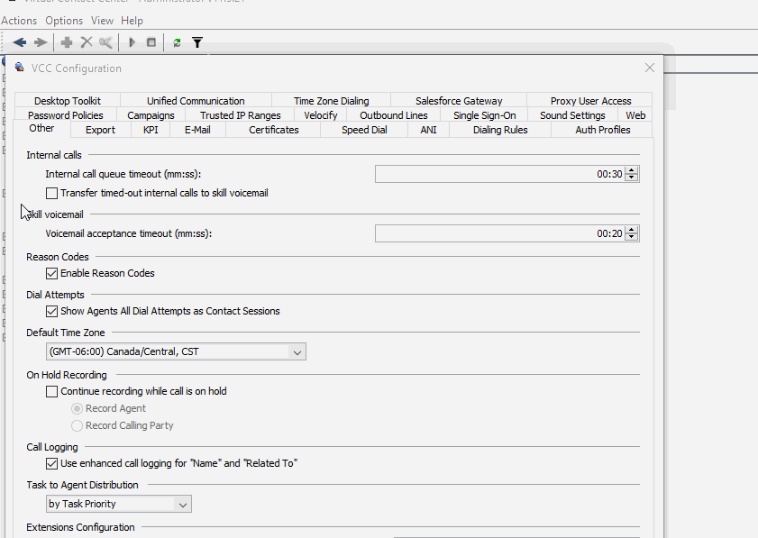 Administrator | Enable/Disable Enhanced Call logging