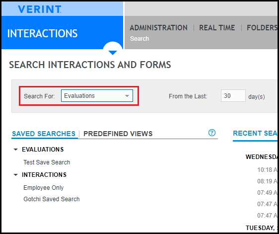 Verint | Unable to See All Evaluations When Viewing "All Evaluations"
