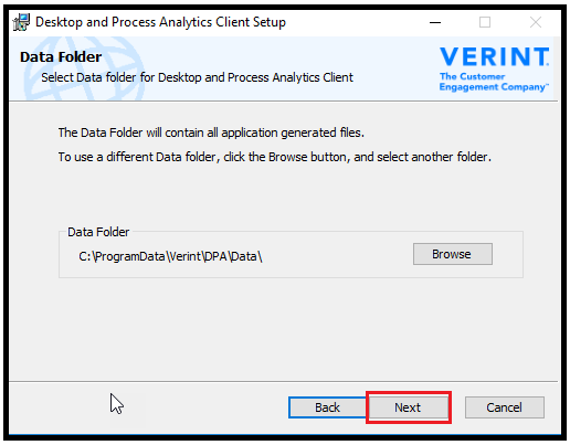 Verint | Installing Desktop Process and Analytics Client