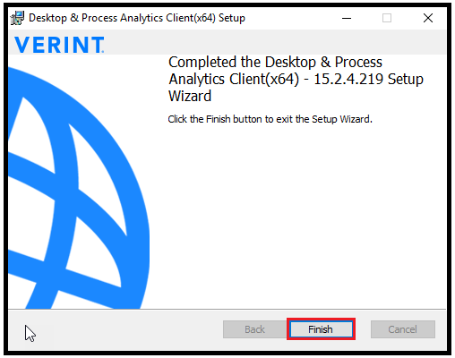 Verint | Installing Desktop Process and Analytics Client