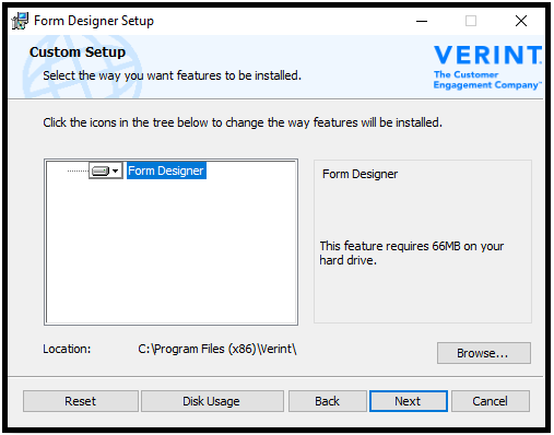 Verint | Installing the Form Designer