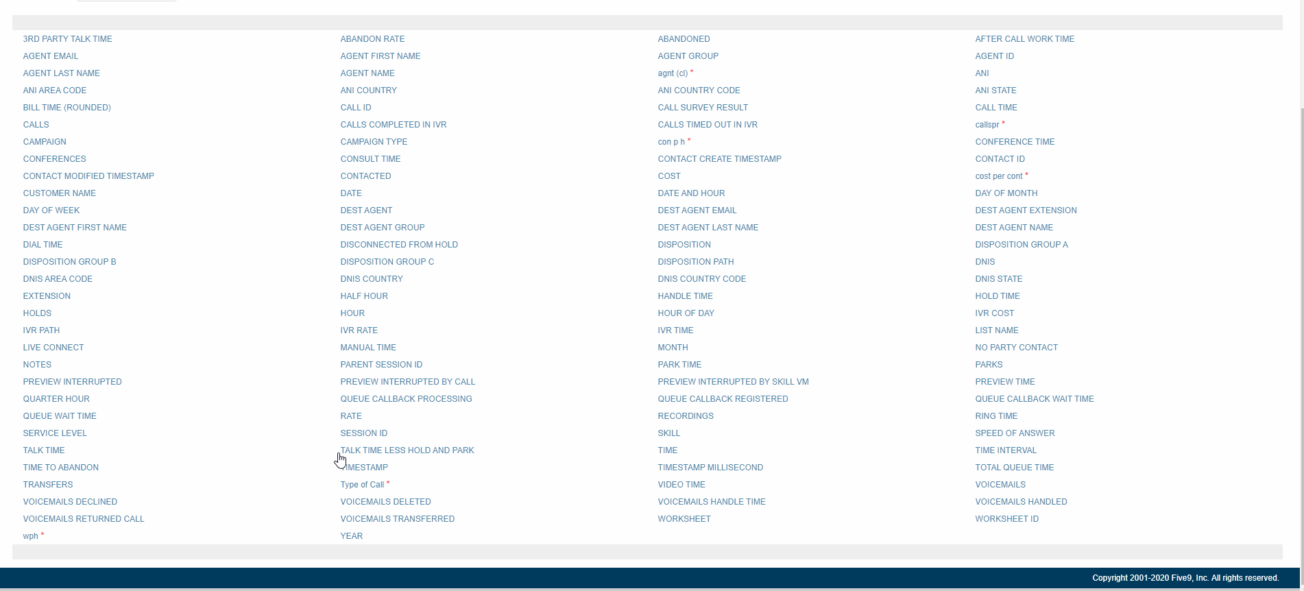 Reporting | Customizing Column Labels