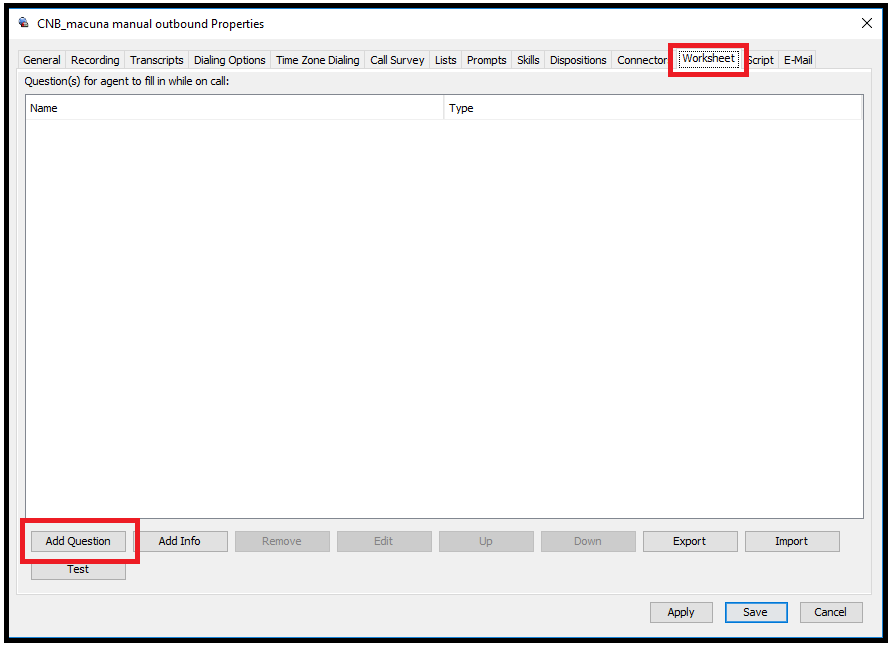 Administrator | Creating a Worksheet with a Predefined List of Items