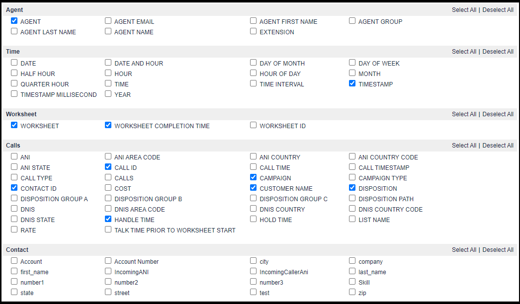 Reporting | Agent Worksheet Completion Report