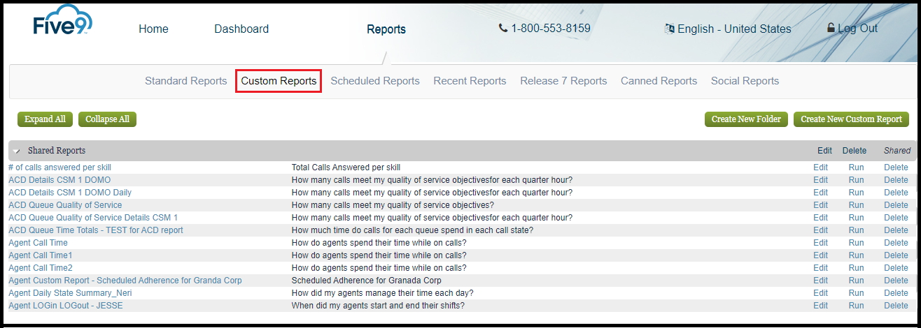 Reporting | Create, Access, and Delete a Custom Report